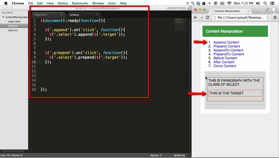 Content Manipulation with jQuery - iLoveCoding