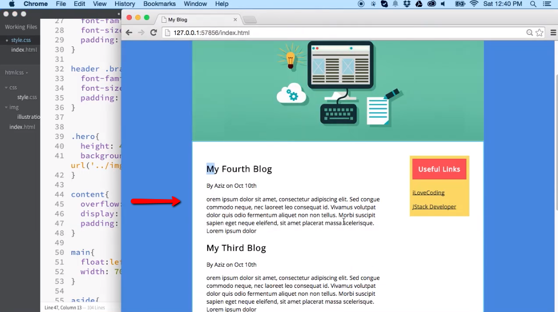 Creating a Blog Design (Part 3 of 3) - iLoveCoding