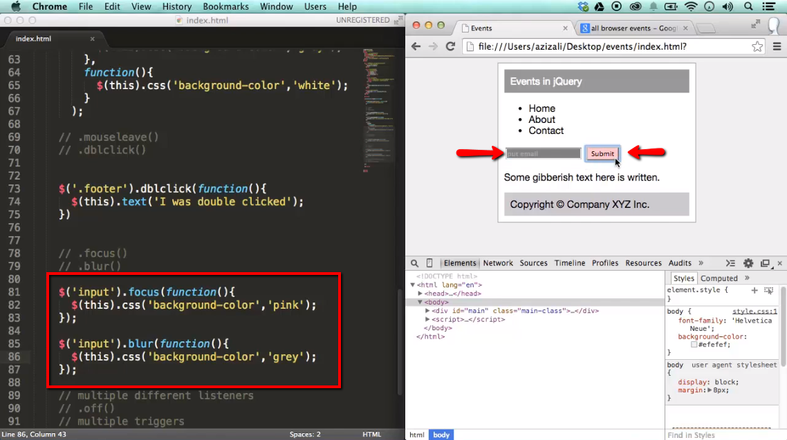 Events with jQuery - iLoveCoding