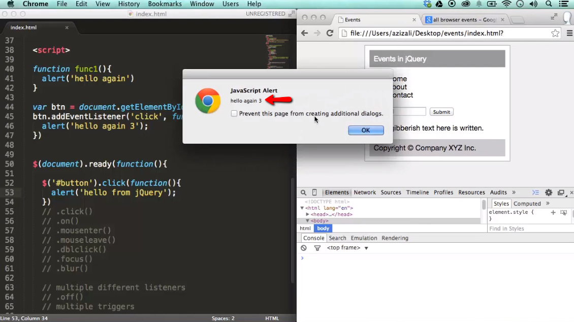 Events with jQuery - iLoveCoding