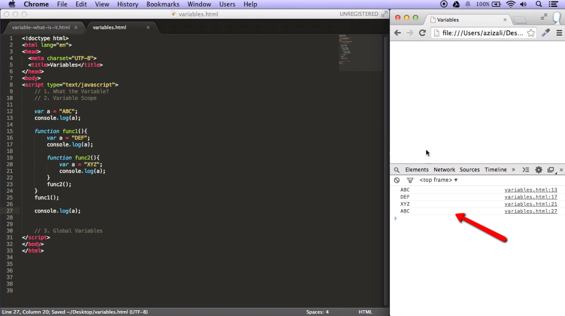 Variable Scope In Javascript Ilovecoding